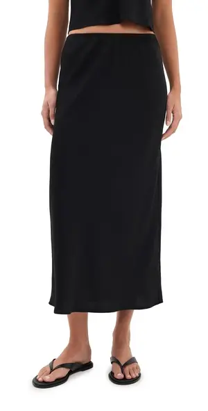 LESET Barb Bias Midi Skirt