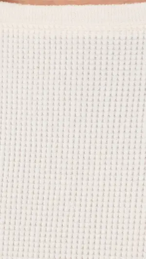 Free People Latte Blues Thermal Top
