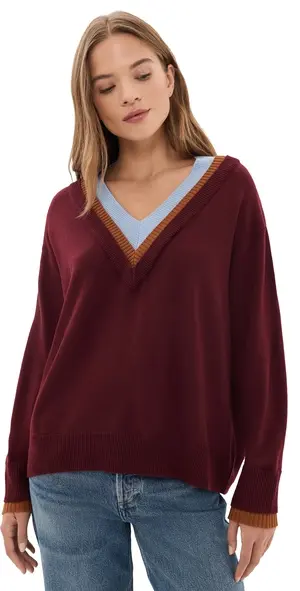Staud Norman Wool V-neck Sweater