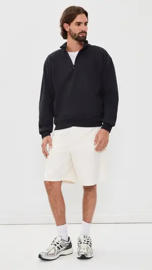 Beyond Yoga Luxe Fleece Half Zip Pullover - Black
