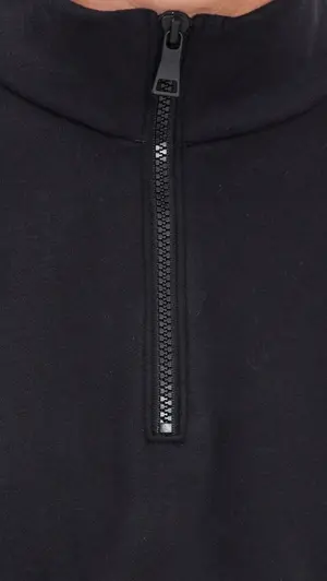 Beyond Yoga Luxe Fleece Half Zip Pullover - Black