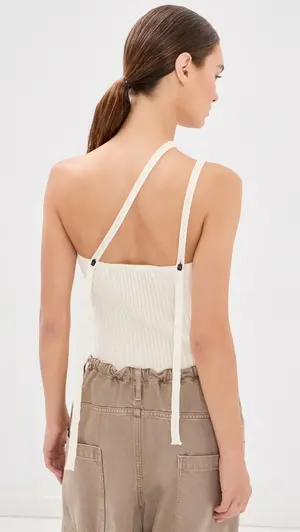AISLING CAMPS Convertible Ribbed Knit Tank Top
