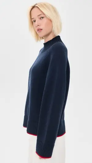 Rag & Bone Hazel Roll Neck Sweater - Navy