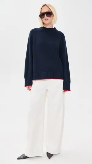 Rag & Bone Hazel Roll Neck Sweater - Navy