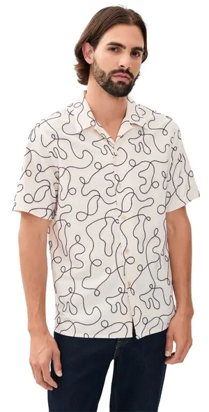 Paul Smith Short Sleeve Casual Fit Shirt - Natural
