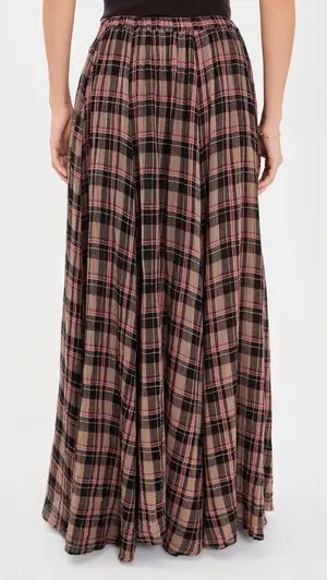 Free People Ives Maxi Skirt - Chocolate Combo