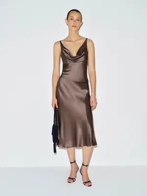 REFORMATION Olivine Silk Two Piece
