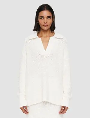 JOSEPH Long Sleeved Polo Jumper