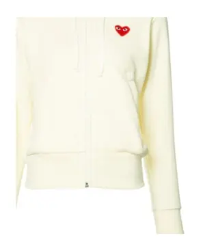 Play Comme Des Garcon Zip-up Drawstring Hoodie