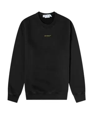 Off-White Logo Printed Long-sleeved Sweatshirt - Black