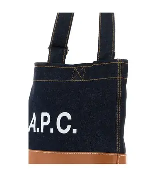 A.p.c. Denim Mini Axel Tote Bag - Black