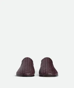 Bottega Veneta Intrecciato Motif Slip-on Shoes - Deep Barolo