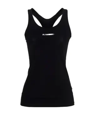 JIL SANDER Logo-printed Racerback Tank Top
