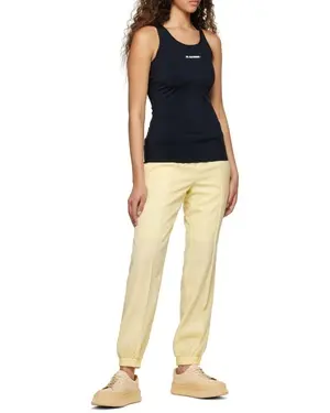 JIL SANDER Logo-printed Racerback Tank Top