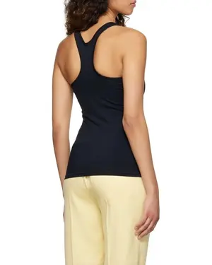 JIL SANDER Logo-printed Racerback Tank Top
