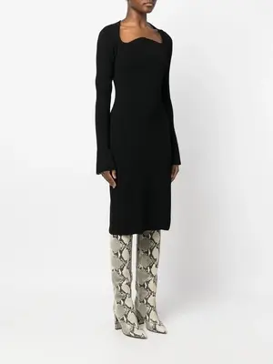 Proenza Schouler Long-sleeved Knitted Midi Dress