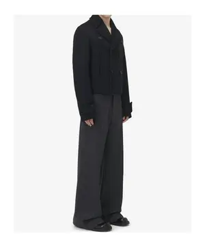 Alexander McQueen Double Breasted Felt Peacoat