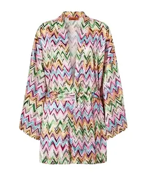 Missoni Patterned Belted Beachwear Cover-up