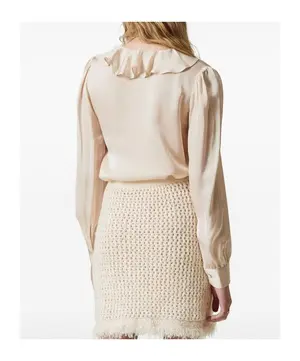TWINSET Mesh-knit Miniskirt
