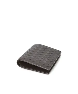 Bottega Veneta Intreciato Bi-fold Wallet - Black
