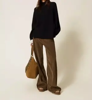TWINSET Turtleneck Ribbed Sweater