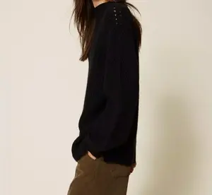 TWINSET Turtleneck Ribbed Sweater