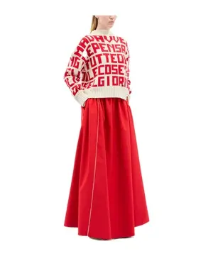 MSGM X Caterina Frongia Crewneck Jumper - Red