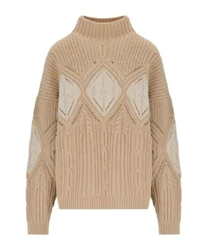 TWINSET Lozenge Intarsia Jumper - Nude