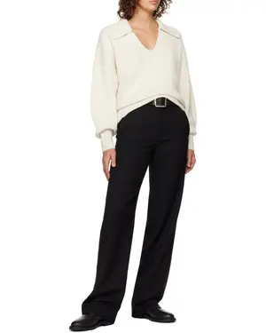 JOSEPH Stitch Open Neck Jumper