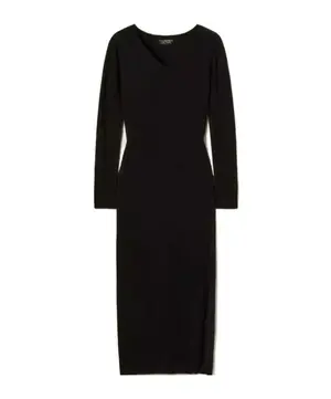 TWINSET V-neck Textured Knit Dress