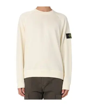 Stone Island Compass Patch Crewneck Sweatshirt - Ivory