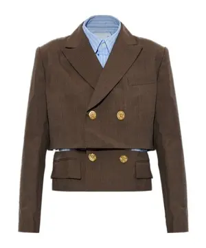 Sacai Double-breasted Layered Jacket