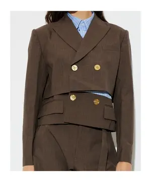 Sacai Double-breasted Layered Jacket