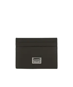 Dolce & Gabbana Dolce Gabbana Logo Plaque Cardholder - Black