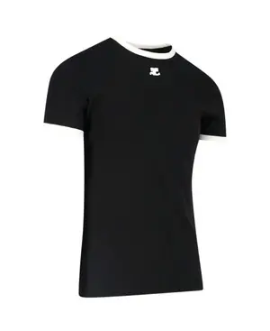 COURREGES Courrèges Bumpy Contrast Crewneck T-shirt