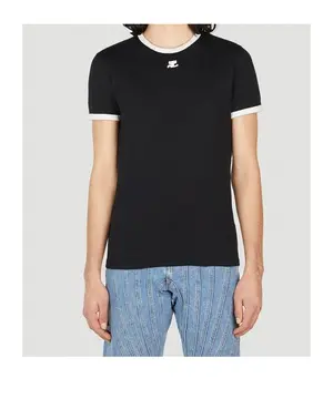 COURREGES Courrèges Bumpy Contrast Crewneck T-shirt
