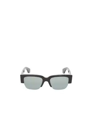 Alexander McQueen Logo Printed Square Sunglasses - Black