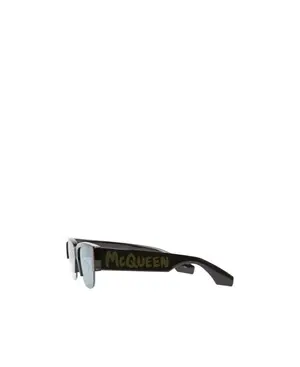 Alexander McQueen Logo Printed Square Sunglasses