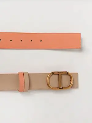 TWINSET Leather Gold-tone Reversible Belt