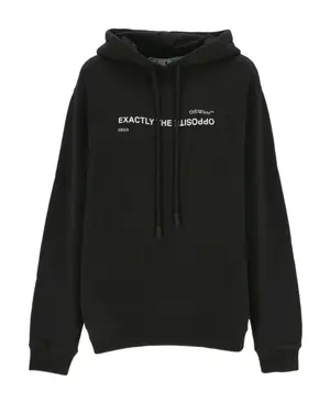 Off-White Slogan-print Drawstring Hoodie - Black