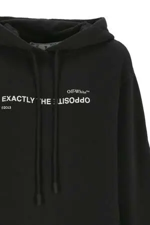 Off-White Slogan-print Drawstring Hoodie - Black