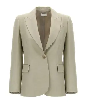P.a.r.o.s.h Raisa Viscose Linen Blend Blazer