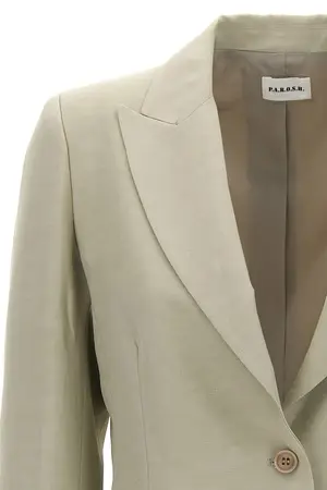 P.a.r.o.s.h Raisa Viscose Linen Blend Blazer