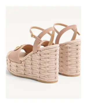 Valentino Garavani Vlogo Signature Open Toe Wedge Sandals