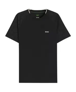 Hugo Boss Logo-print Raglan-sleeve T-shirt - Black