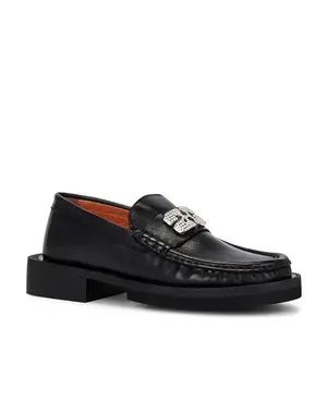 GANNI Logo Plaque Slip-on Loafers