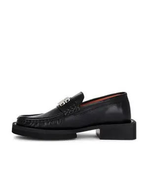 GANNI Logo Plaque Slip-on Loafers