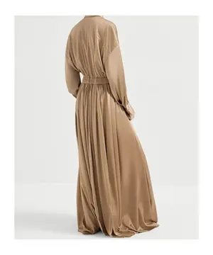 Brunello Cucinelli Monili-detail Silk Maxi Dress