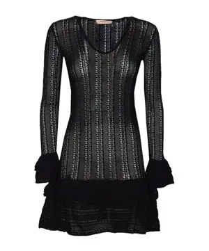 TWINSET Flounce Detailed Short Knitted Dress
