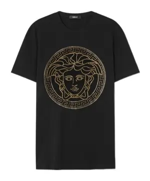 Versace Medusa Head Embellished Crewneck T-shirt